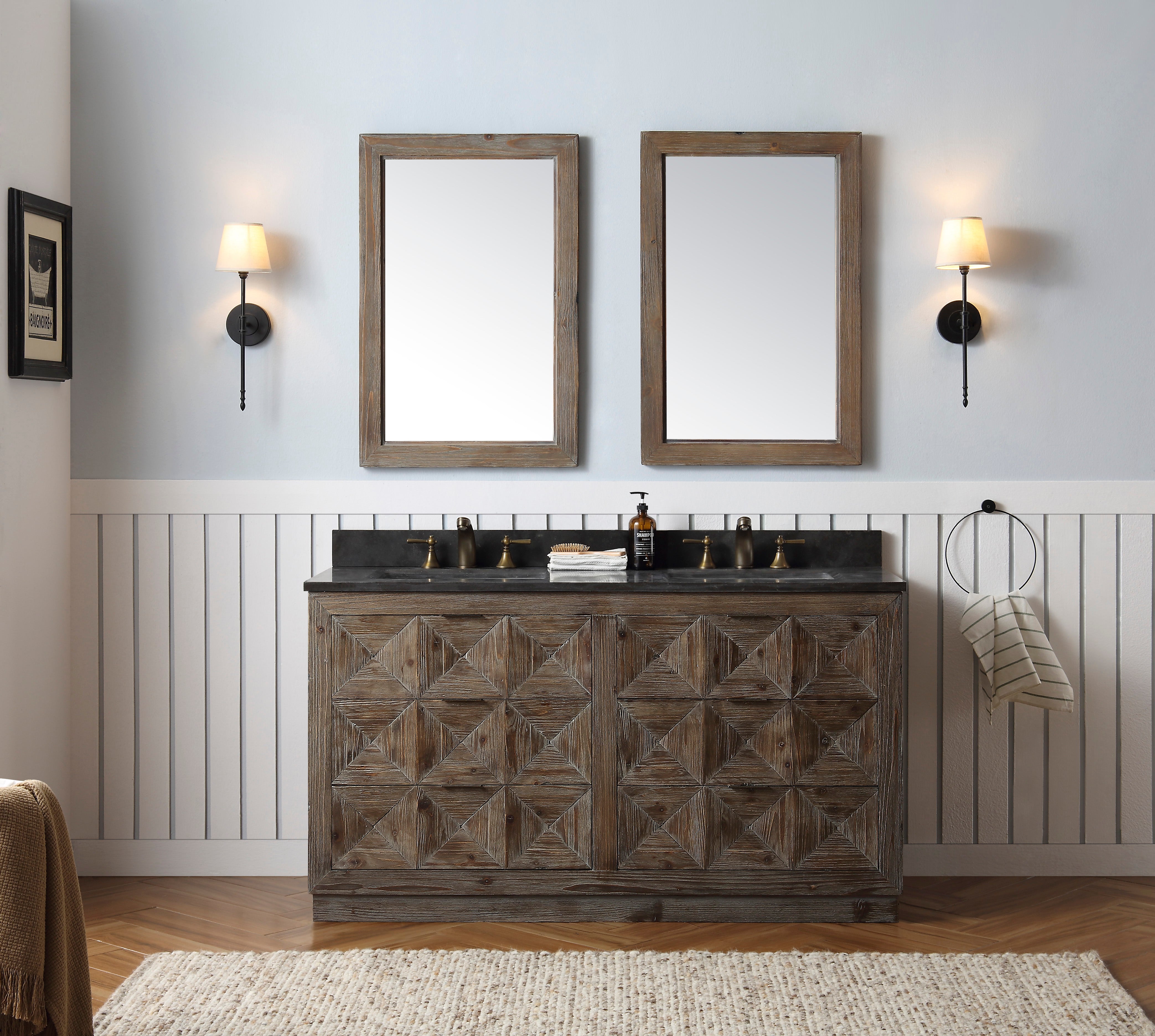 60" Antique Bronze Vanity – Harvest Homes Living